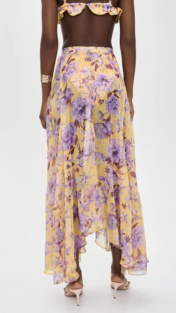 PatBO Peony Print Lycra Maxi Skirt