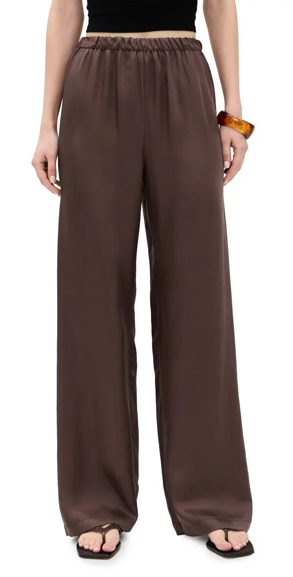 Enza Costa Fluid Twill Pants - Chocolate