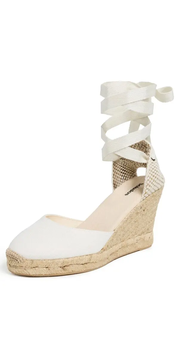 Soludos Marseille Wedge Espadrilles - Oasis White