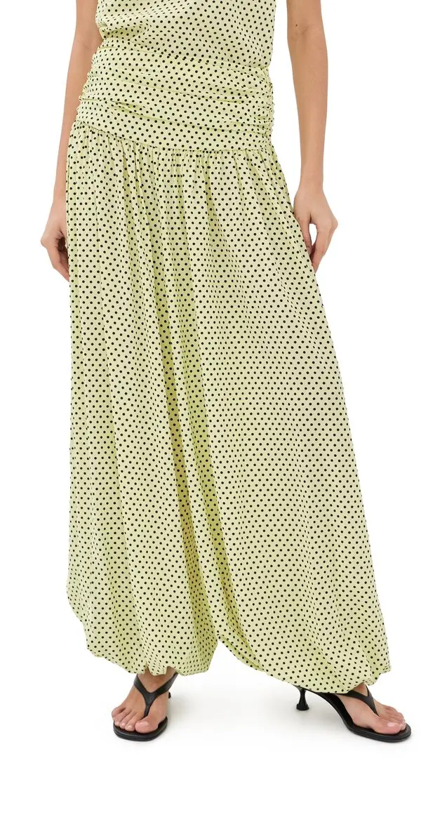 Françoise Nora Balloon Pants - Lemon Polka Dot