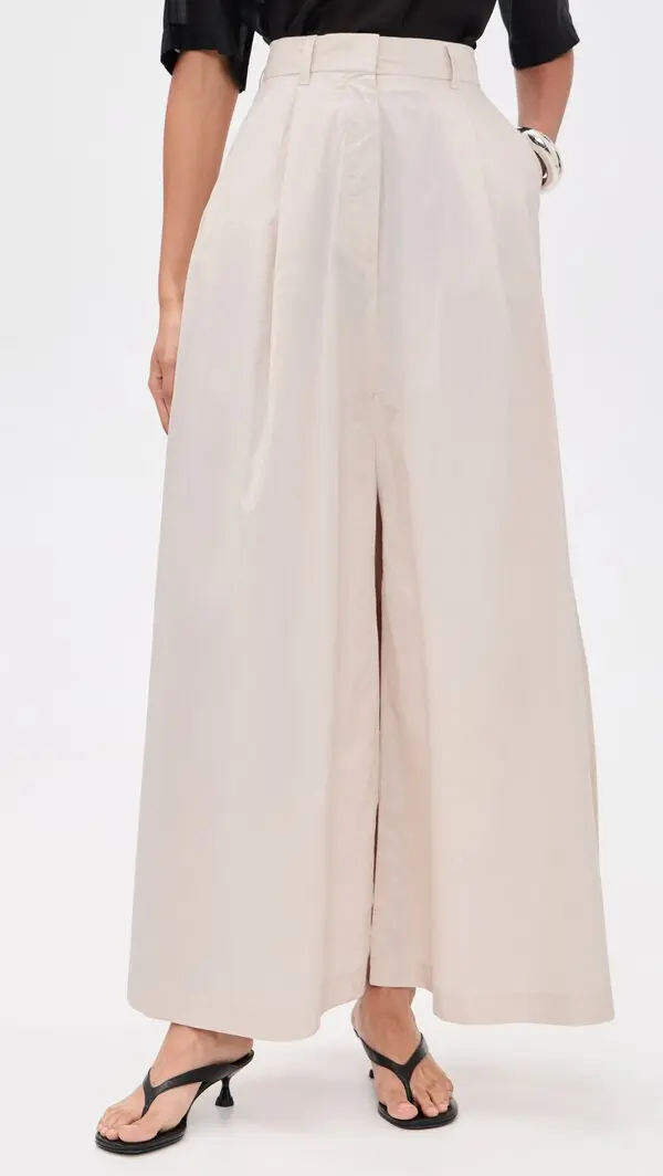 THE LATEST Poplin Maxi Skirt - Sand