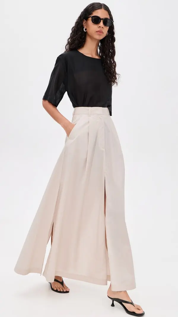 THE LATEST Poplin Maxi Skirt - Sand