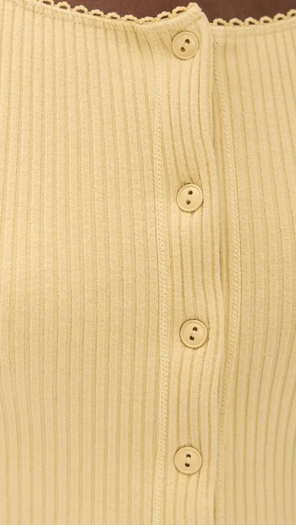 Free People Ribbed Button-down Cardigan