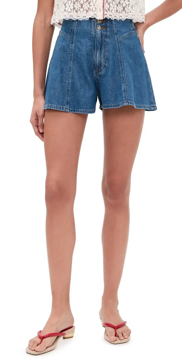 Paige Joelle Denim Shorts - Anchored