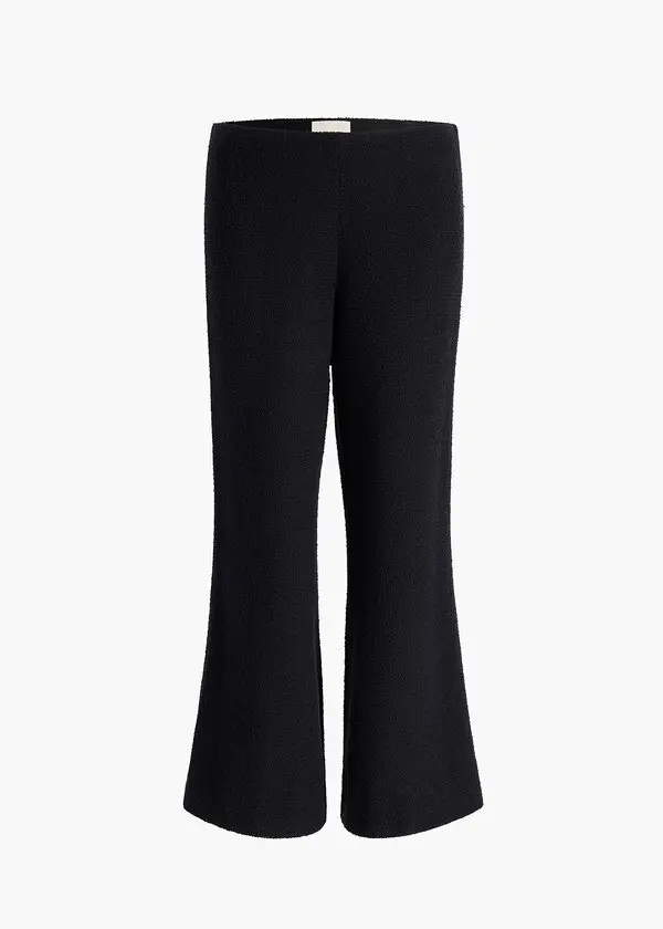 Khaite Walter Pant In Textured Giro Inglese - Black