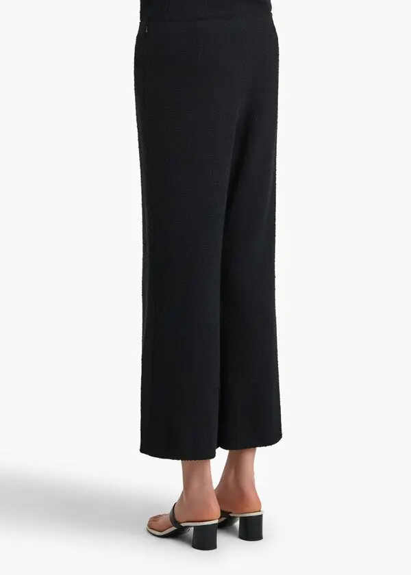 Khaite Walter Pant In Textured Giro Inglese - Black