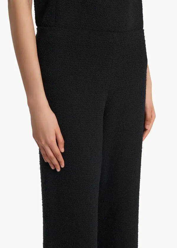 Khaite Walter Pant In Textured Giro Inglese - Black