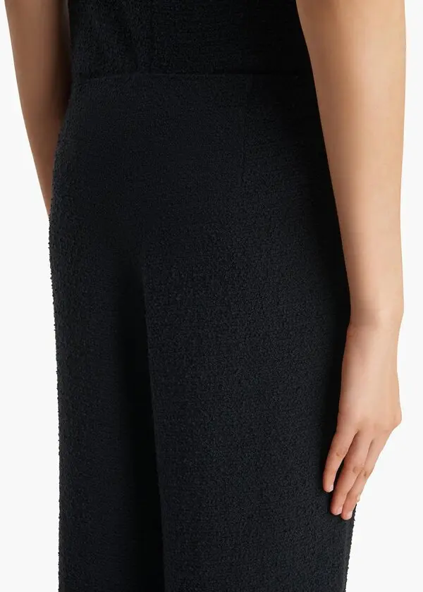 Khaite Walter Pant In Textured Giro Inglese - Black