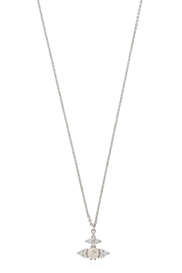 VIVIENNE WESTWOOD Necklace With Logo Pendant - Silver
