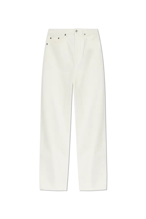 FRAME Baggy Wide-leg Jeans - Cream
