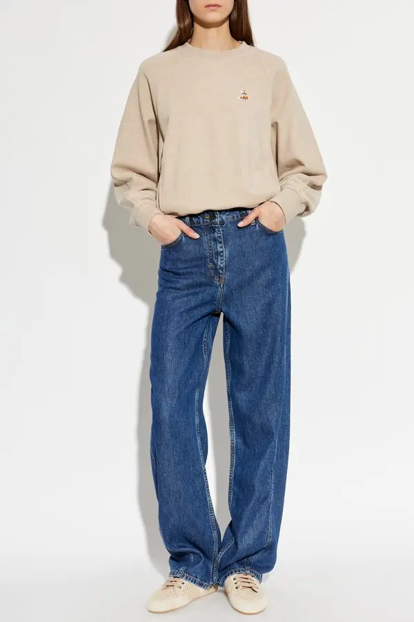 Maison Kitsuné Sweatshirt With Pockets - Beige