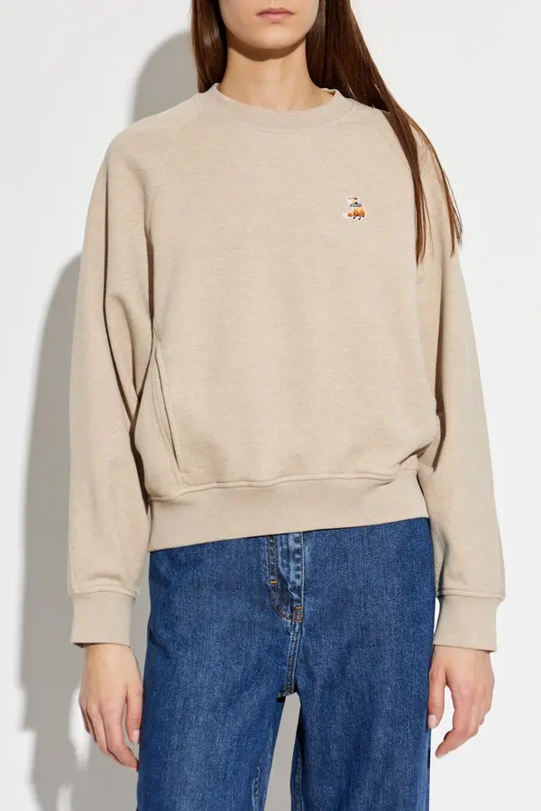 Maison Kitsuné Sweatshirt With Pockets - Beige