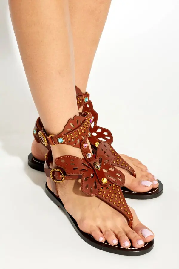 Kurt Geiger Boho Butterfly Leather Sandals