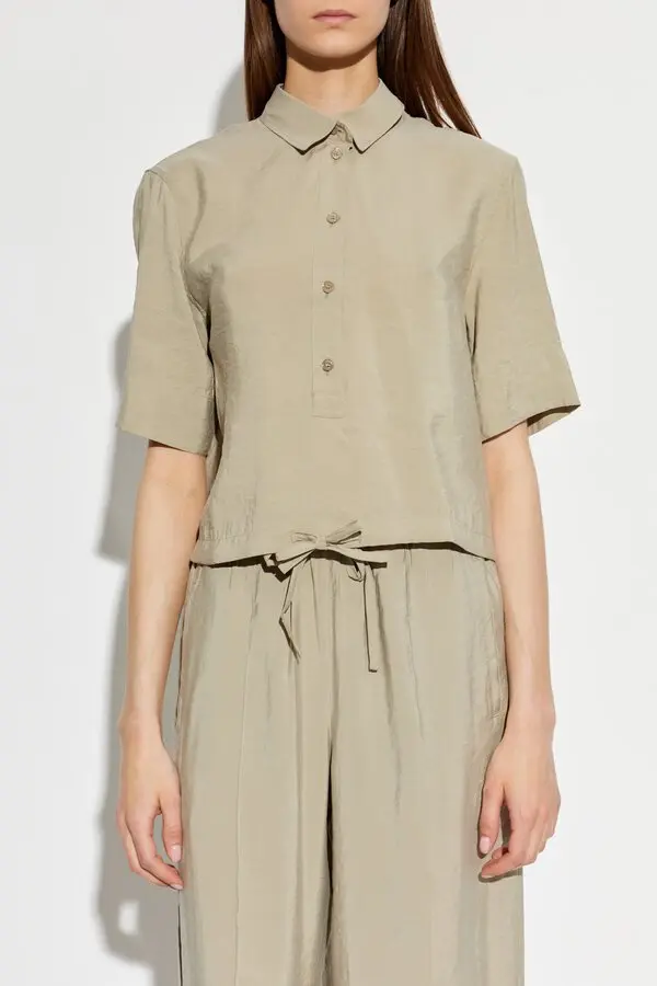 Maison Kitsuné Loose-fit Polo Shirt - Beige