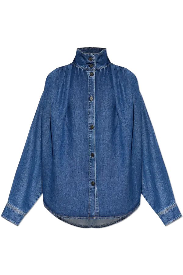 IRO PARIS Julie Denim Shirt - Navy Blue