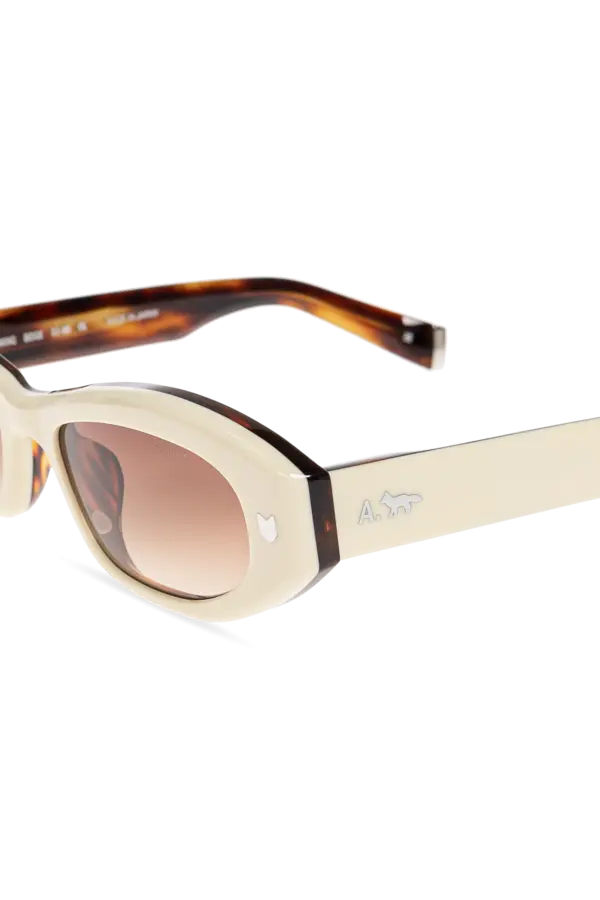 Maison Kitsuné X A. Society Rectangle Sunglasses - Cream