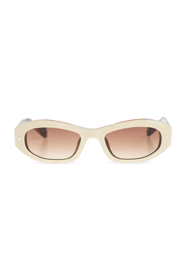 Maison Kitsuné X A. Society Rectangle Sunglasses - Cream