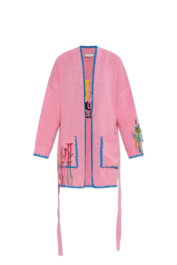 AKEP Cardigan With Belt - Pink
