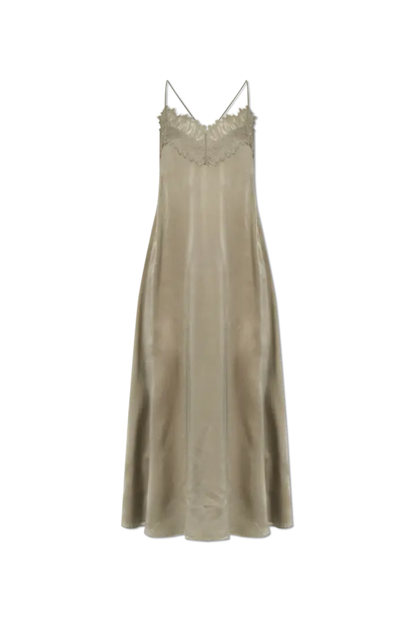 IRO PARIS Bailar Silk Midi Dress - Green