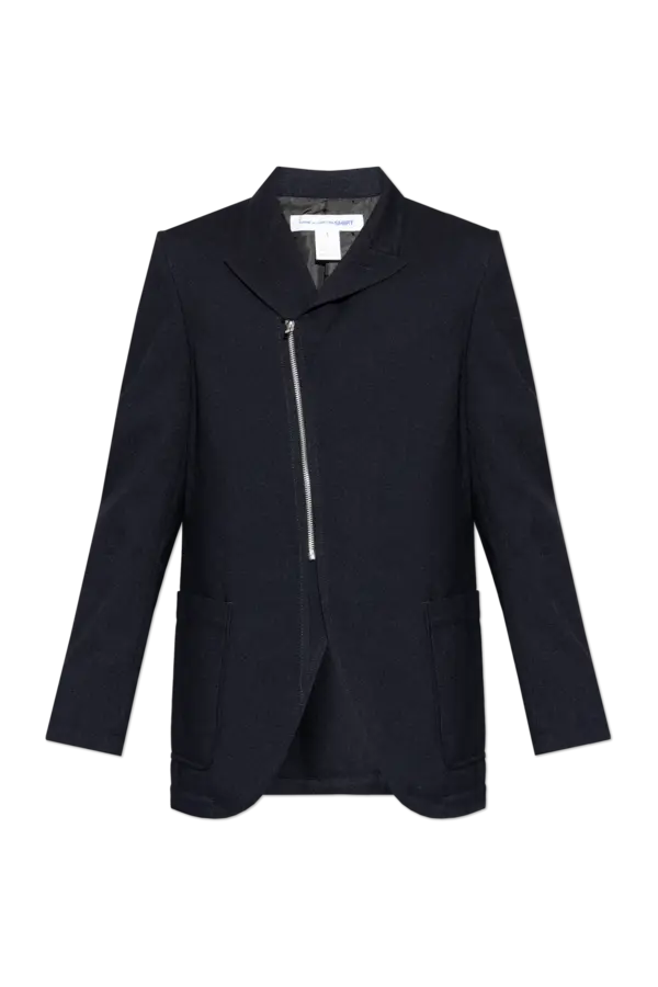 Comme Des Garçons Blazer With Zip Fastening - Navy Blue