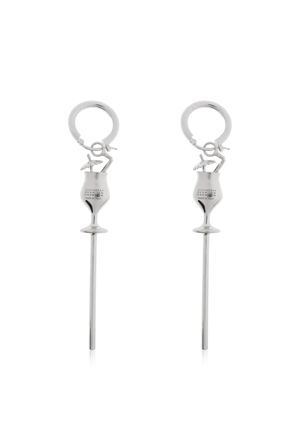 MAISON MARGIELA Single Earring With Pendant - Silver