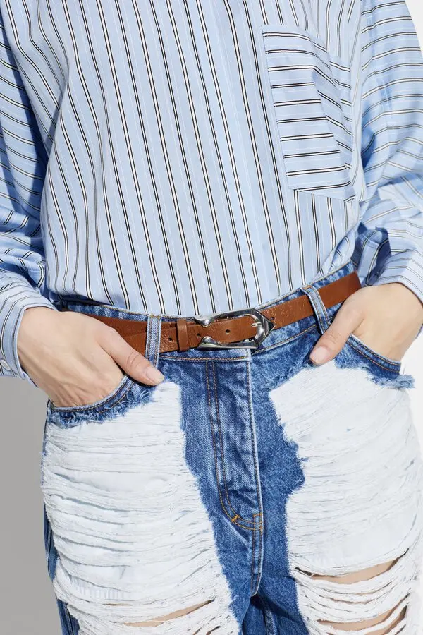 IRO PARIS Leather Cuff Belt - Brown