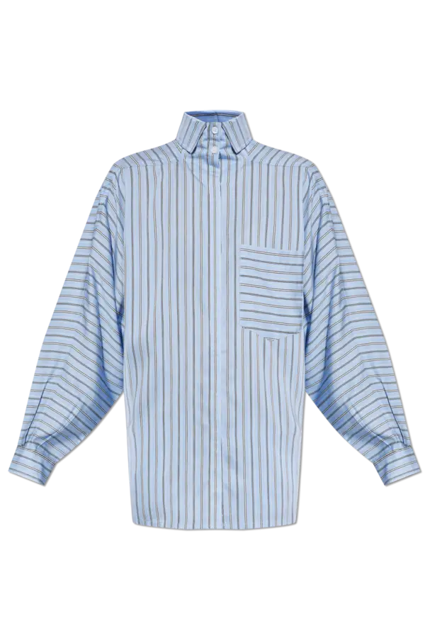 IRO PARIS Striped Nynnon Shirt - Blue