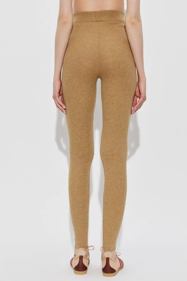 Fear Of God Leggings With Logo Patch - Beige