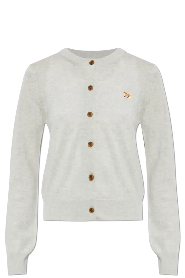 Maison Kitsuné Cardigan With Logo Patch