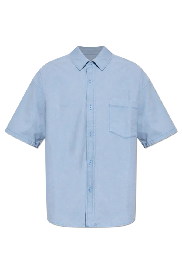 American Vintage Denim Short-sleeve Shirt - Blue
