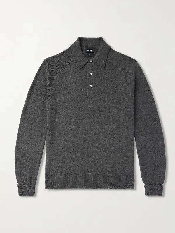 DRAKE'S Wool Polo Shirt