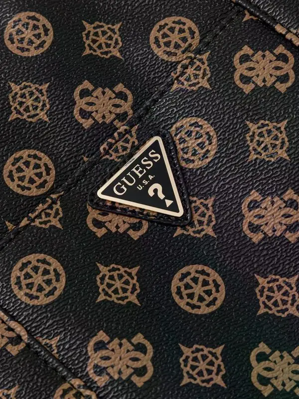 Guess Monogram Print Laptop Bag