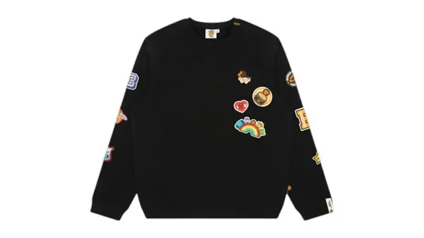 A BATHING APE Baby Milo Crewneck Sweatshirt - Black