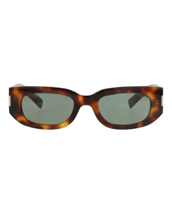 Saint Laurent Round Frame Recycled Acetate Sunglasses - Havana Havana Green (sl697/30015342/002)