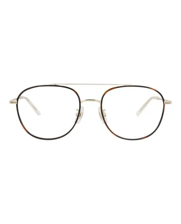 Kenzo Aviator Metal Optical Frames - Havana Gold Transparent (kz50168u/52/053)