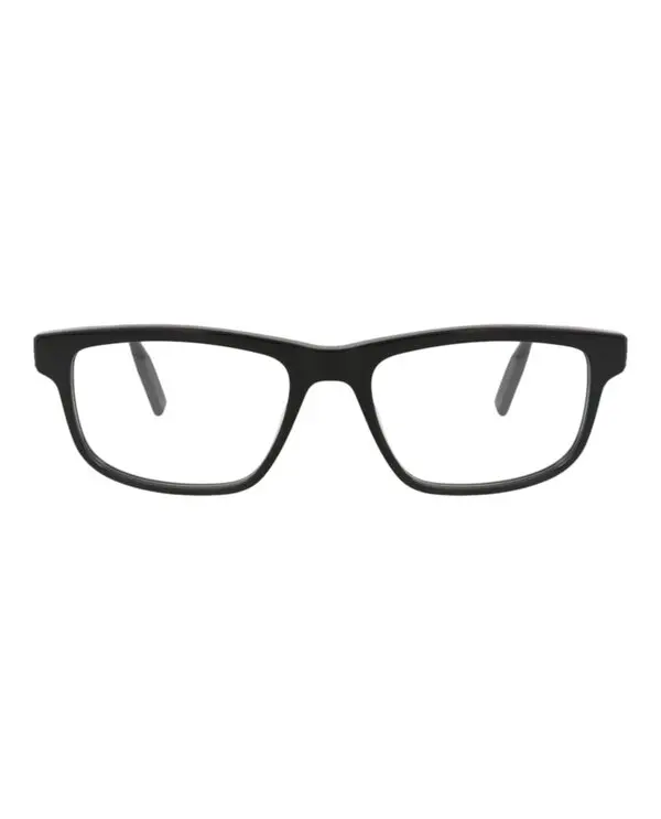 Montblanc Acetate Optical Square Frame Eyeglasses - Black Black Transparent (mb0165o/30010185/004)