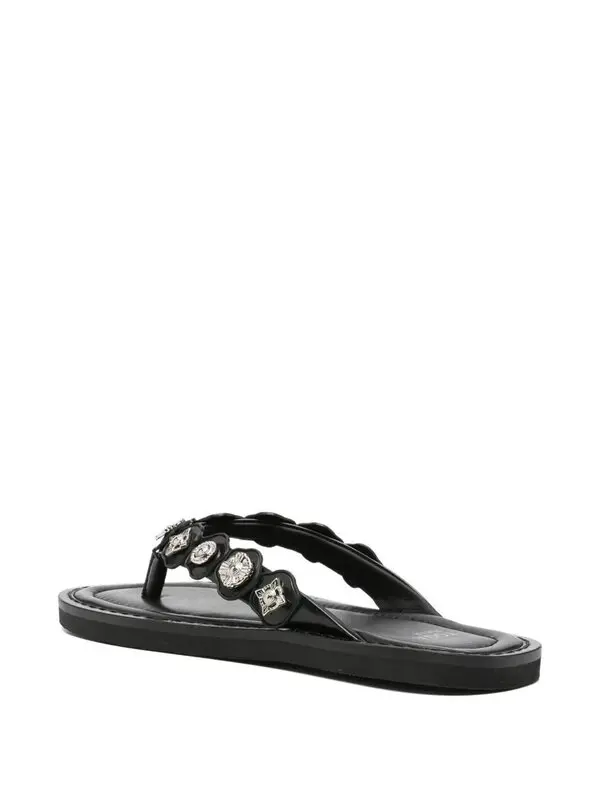 Toga Stud-embellished Leather Sandals