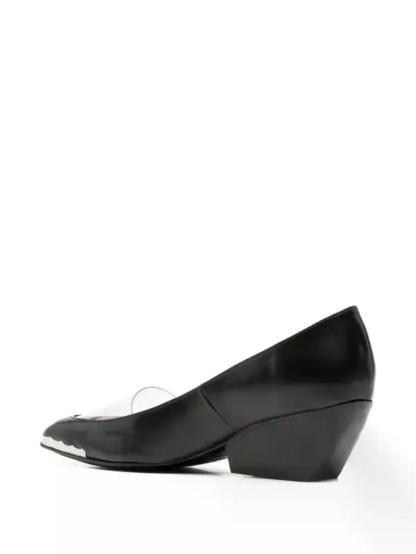 Toga Metal-tip Transparent-panel Pumps