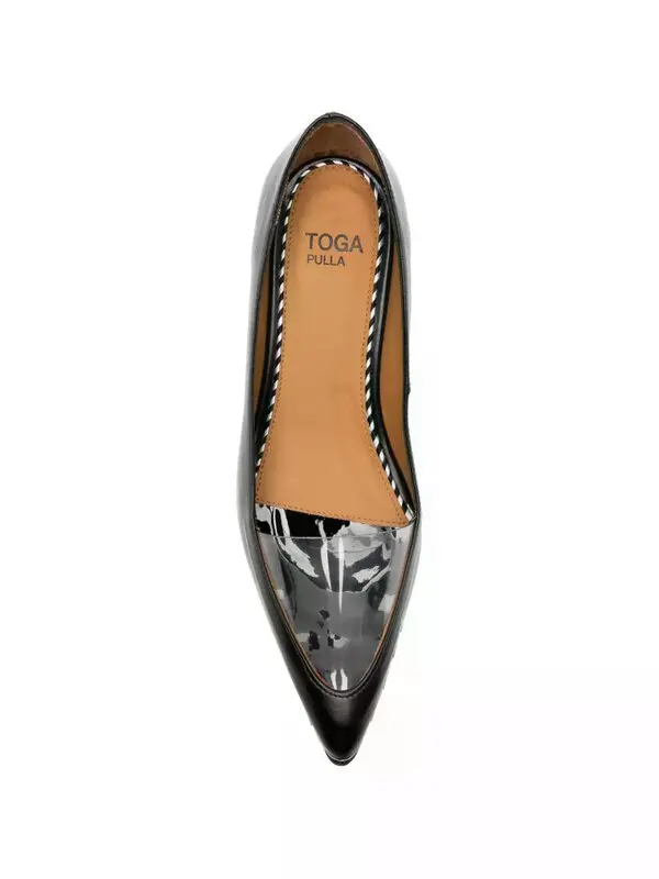 Toga Metal-tip Transparent-panel Pumps