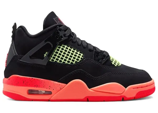 JORDAN 4 Retro Sneakers - Black/infrared 23/bright Mango