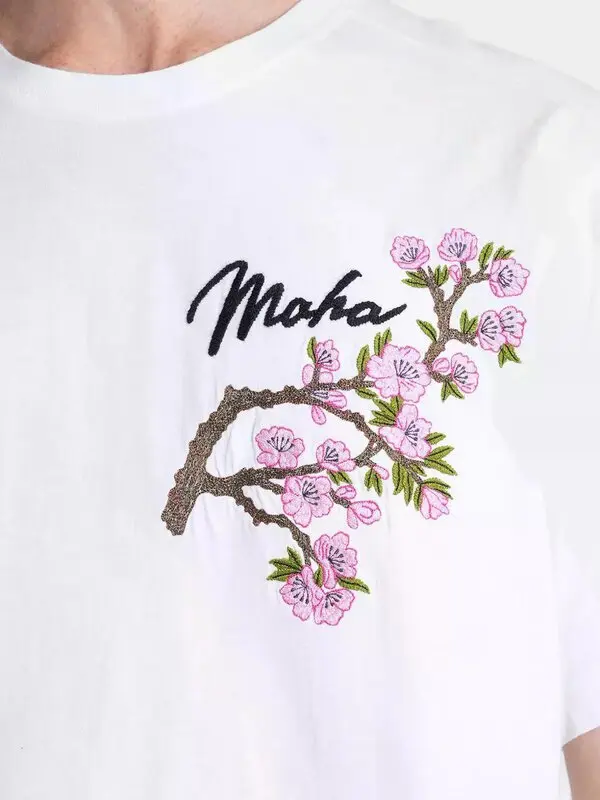 MAHARISHI Sakura Serenity Embroidered T-shirt - White
