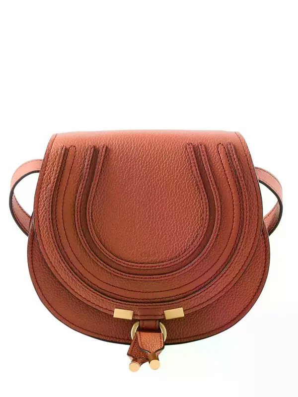 Chloé Marcie Leather Shoulder Bag - Brown