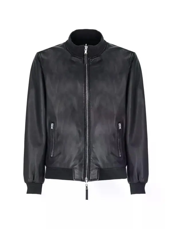 THE JACK LEATHERS Dennis Bomber Jacket - Black