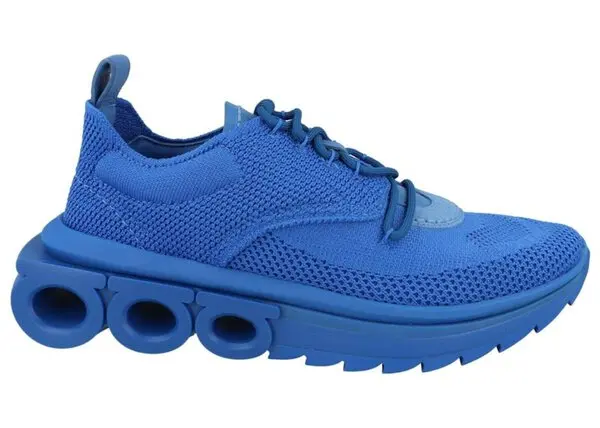 FERRAGAMO Nima Knit Low-top Sneakers - Blue