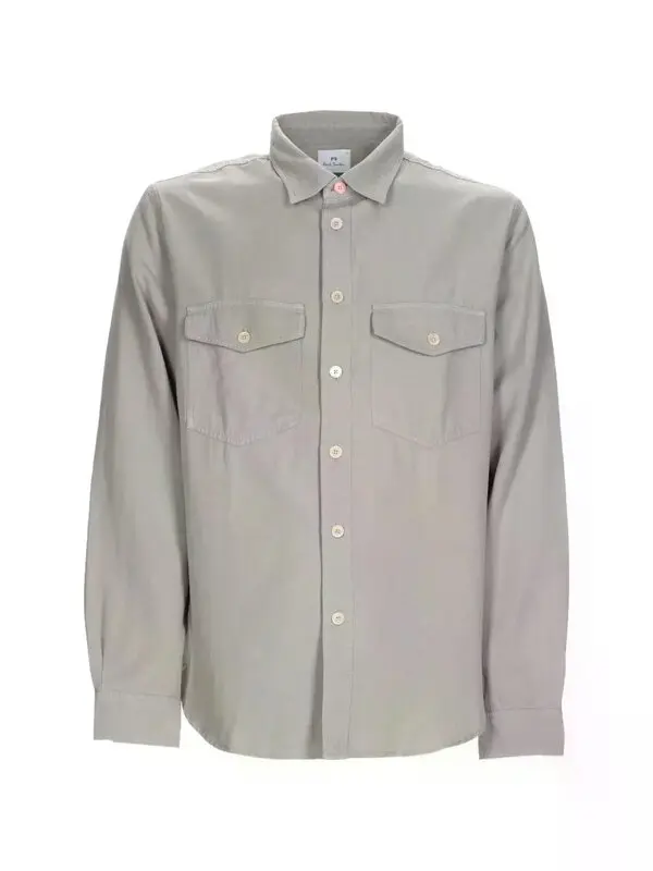 Paul Smith Long-sleeve Flap Pocket Shirt - Grey