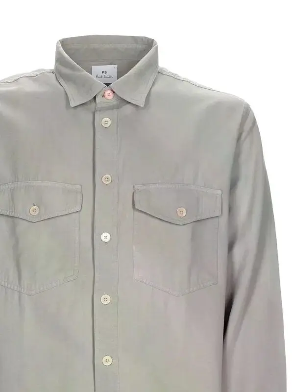 Paul Smith Long-sleeve Flap Pocket Shirt - Grey