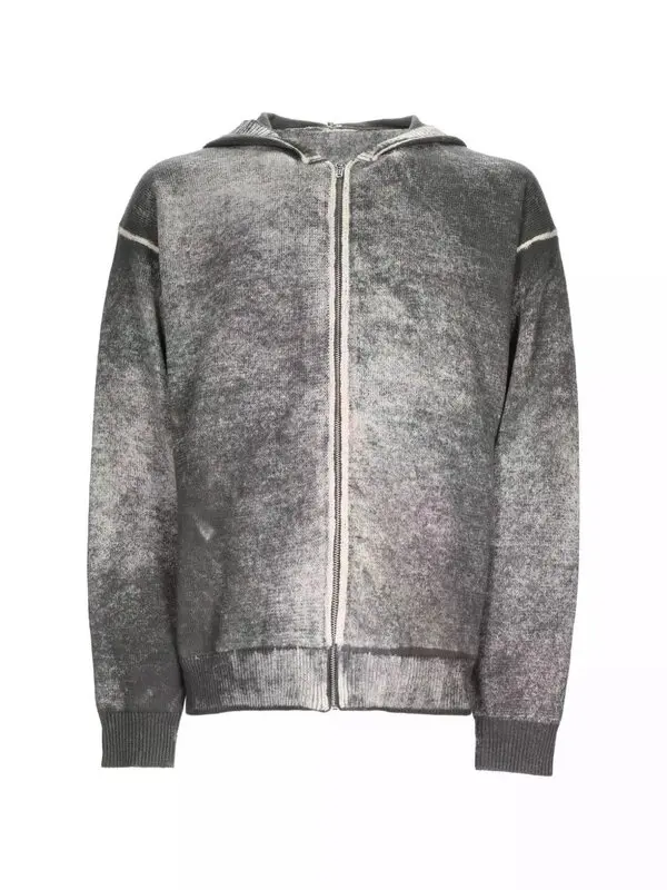 AMISH SUPPLIES Acid-wash Zip-up Hoodie
