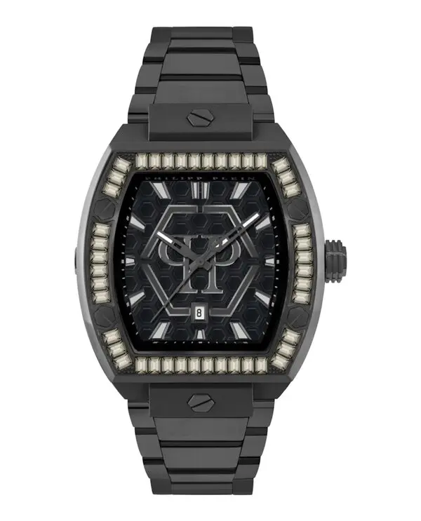 Philipp Plein The Hexagon Phantom Crystal Watch - Stainless Steel