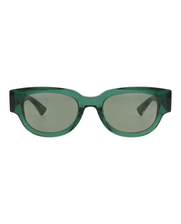 Bottega Veneta Round-frame Recycled Acetate Sunglasses - Green Crystal Green (bv1278sa/30015208/003)
