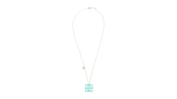 Givenchy 4g Liquid Gold Pendant Necklace - Aqua Green